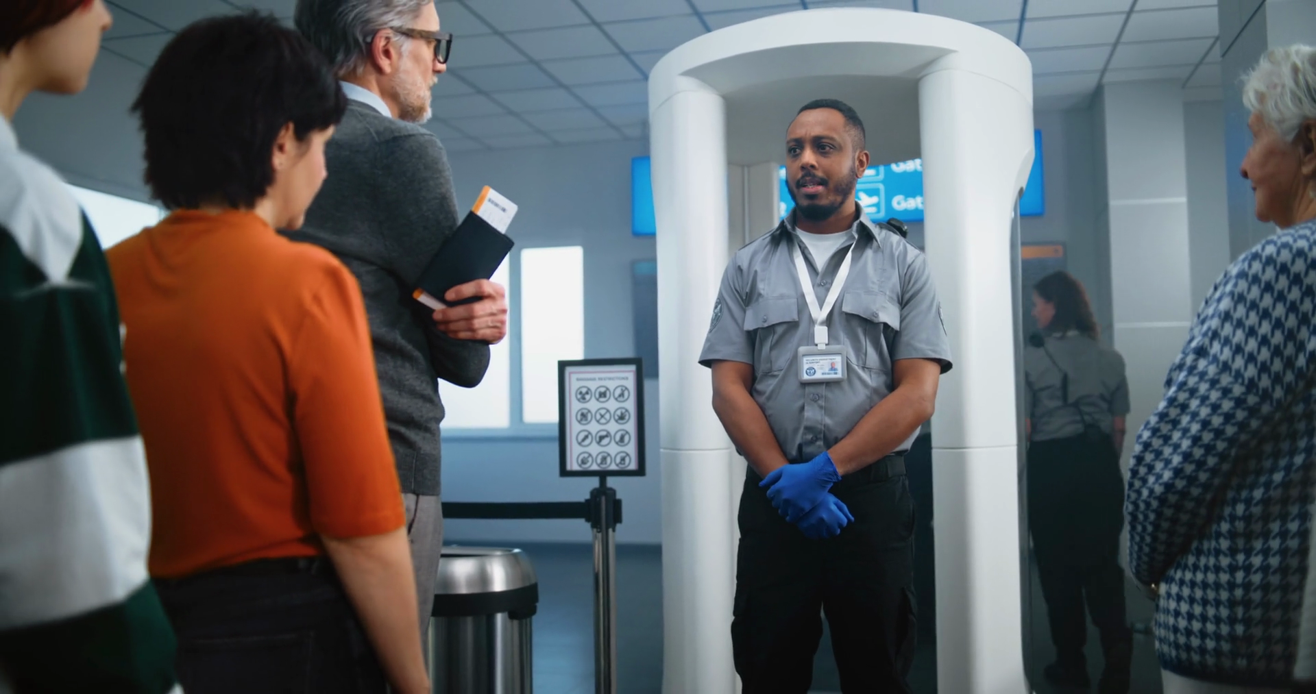 Airport Security Checkpoint: African Stock Footage SBV-351796646 ...