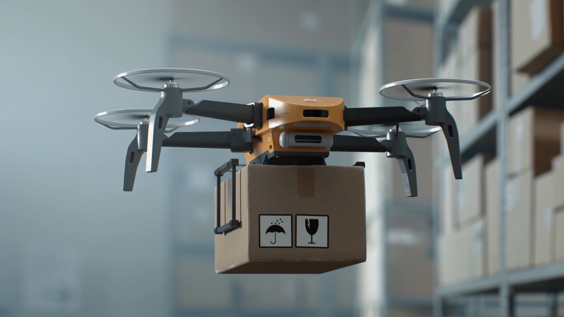 Modern Warehouse Facility: Unmanned Uav Stock Footage SBV-351806177 ...