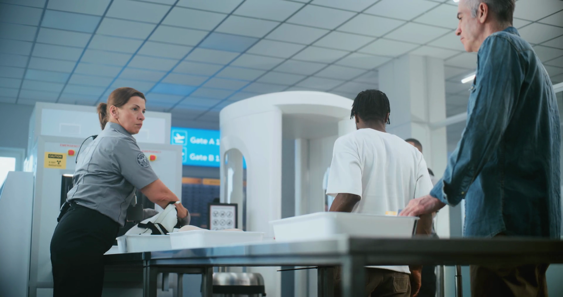 Security Checkpoint In Airport: Female Stock Footage SBV-351862960 ...