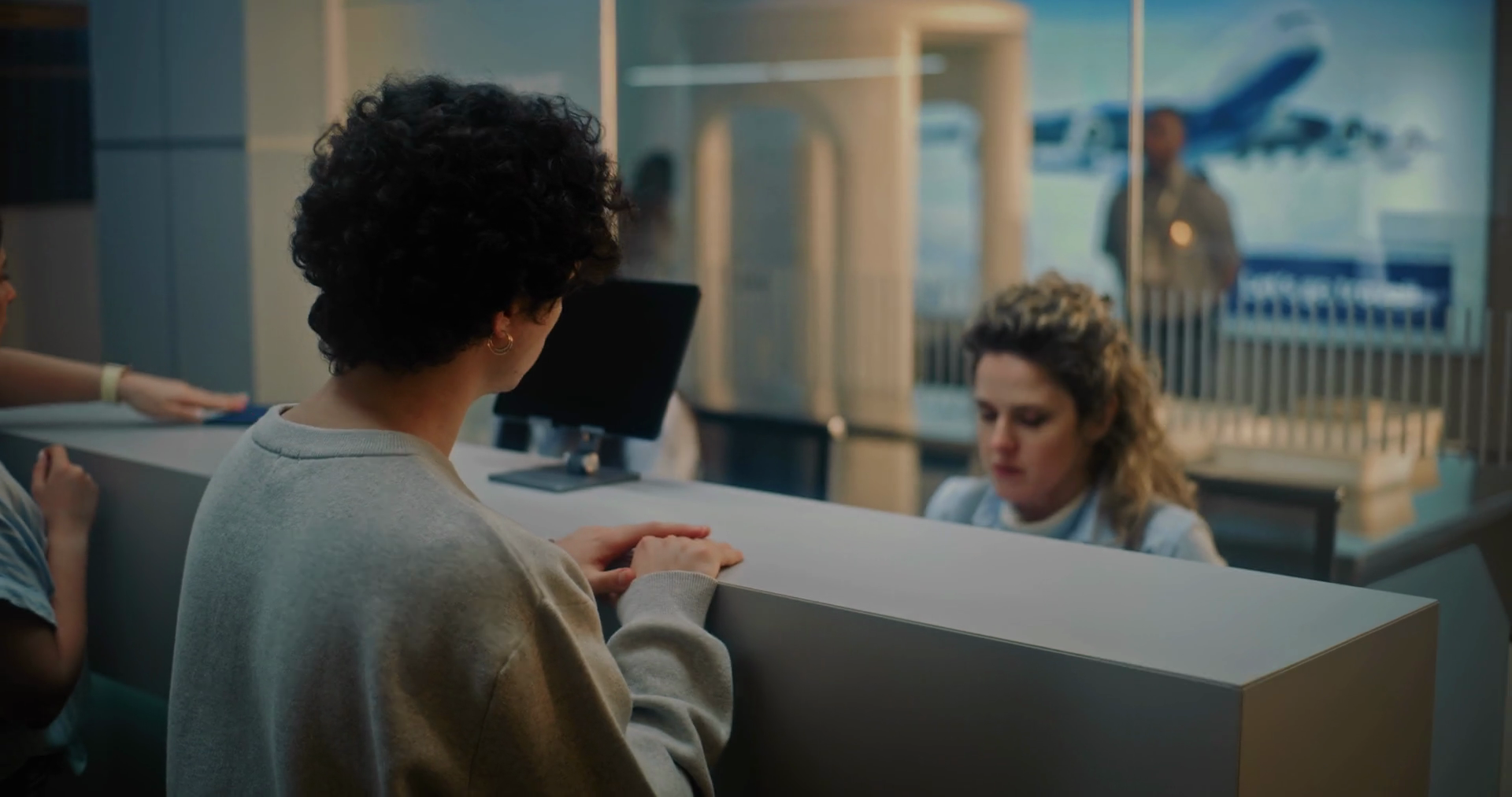 Airport Check-in Counter In International Stock Footage SBV-352020142 ...