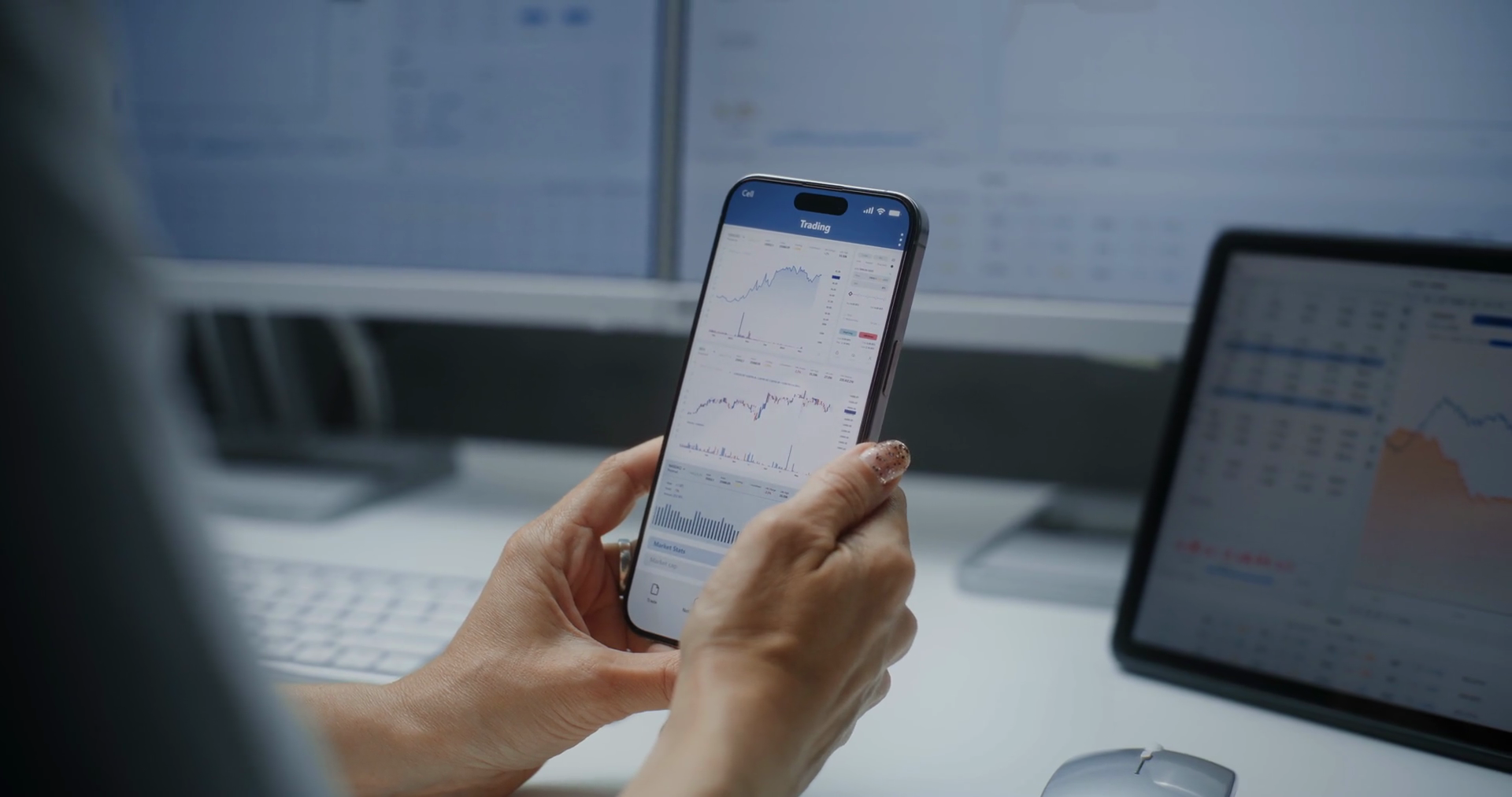 Female Stock Exchange Broker Monitoring Stock Footage SBV-352233634 ...