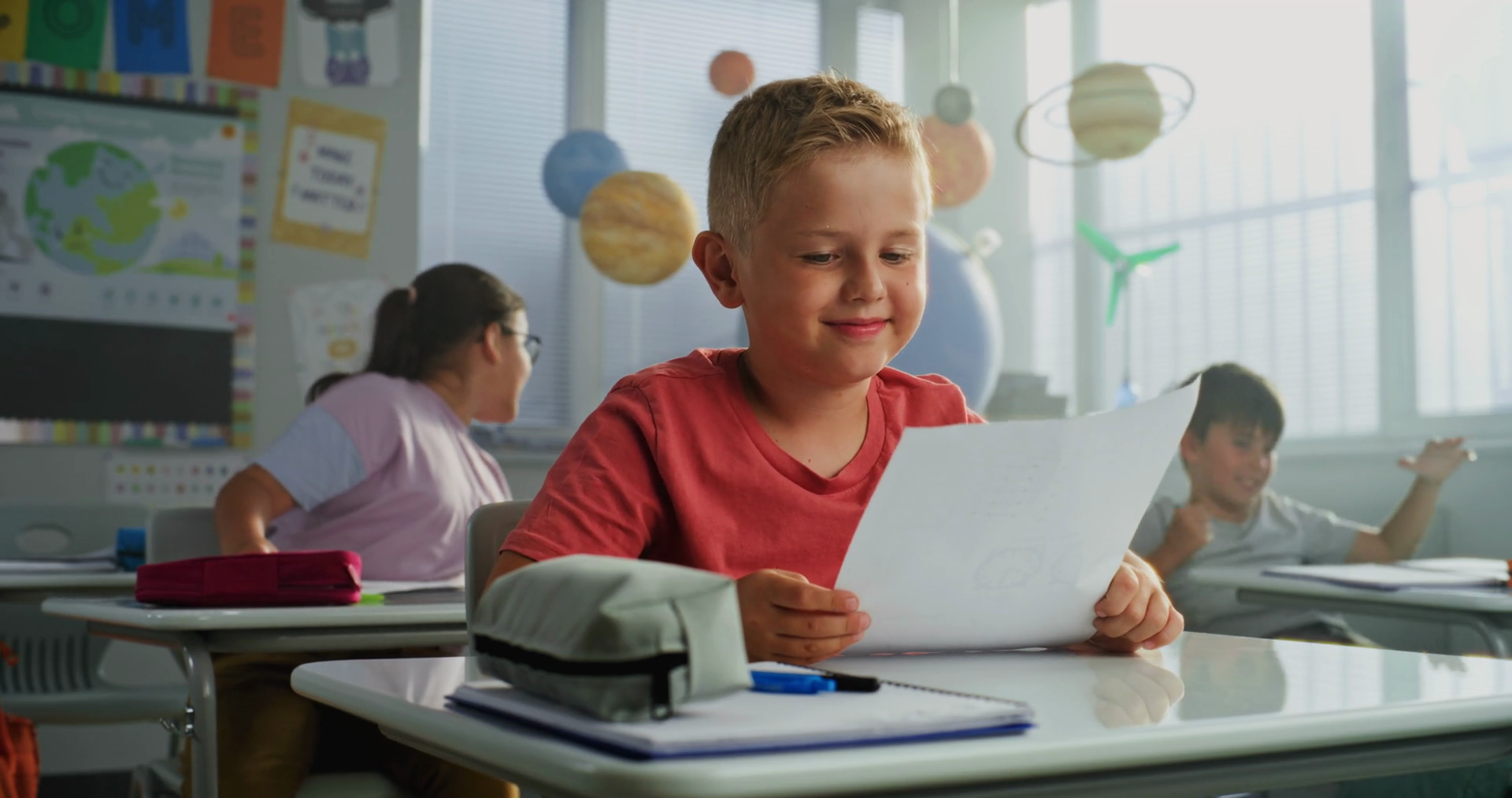 Teacher Giving Papers With School Test Stock Footage SBV-352576604 ...