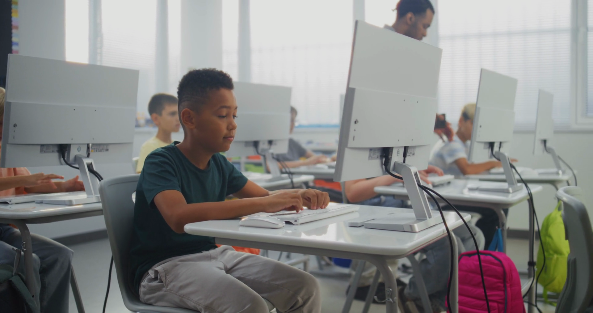 Elementary School Children Using Computers Stock Footage SBV-352758321 ...