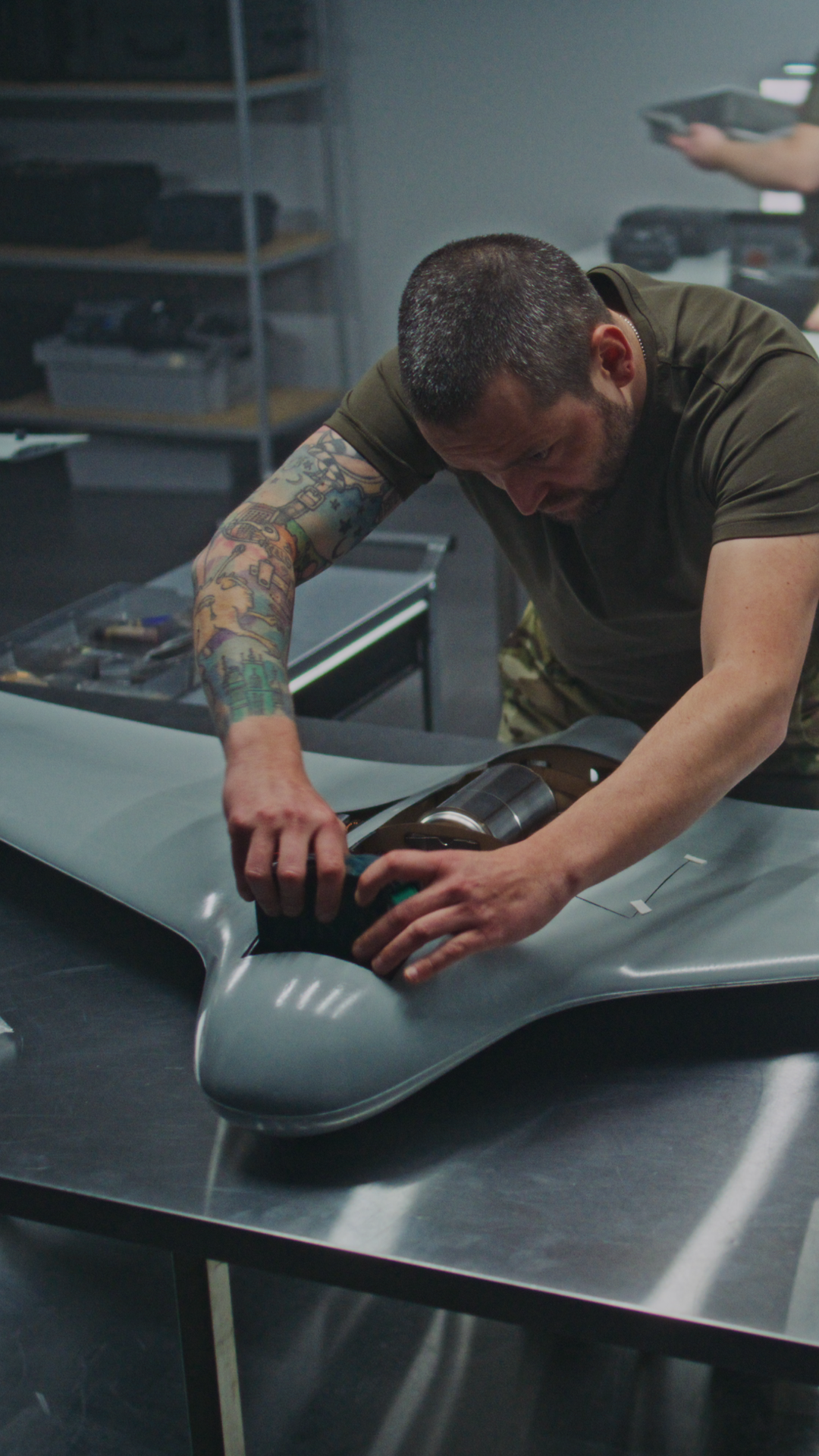 Techs Building Unmanned Aircraft Strategic Stock Footage SBV-353396770 ...