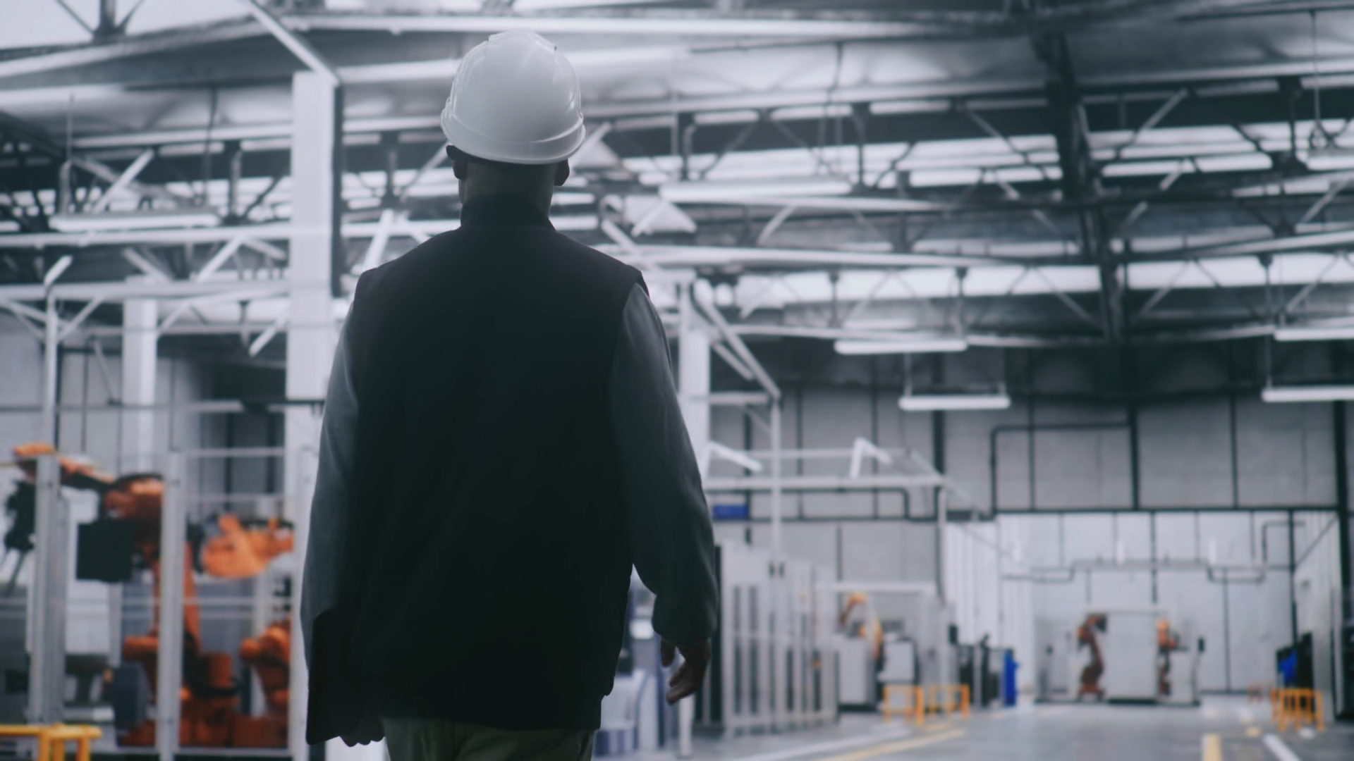 Engineer Wearing Hard Hat Overseeing Stock Footage SBV-353649243 ...