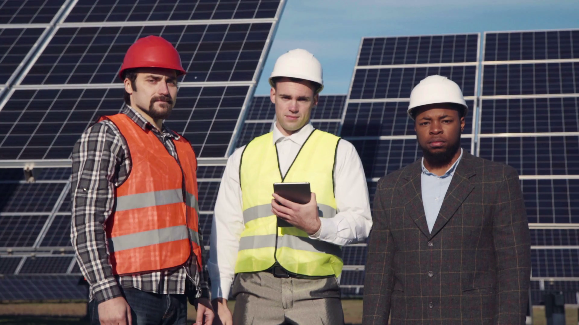 Trio Of Solar Panel Multi Ethnic Engineers Stock Footage Sbv 310443127 Storyblocks 