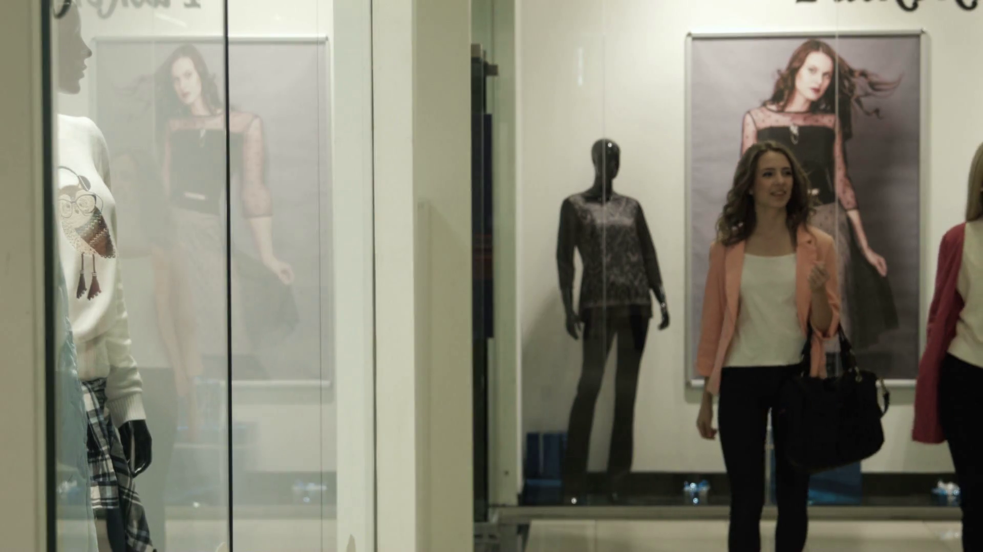 Two Girls Look At Show-window Of Shop Stock Footage SBV-304355231 ...