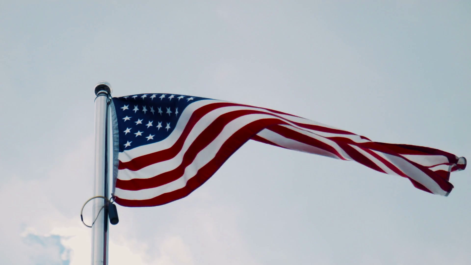 United States American Flag Flying From Stock Footage SBV-308601462 ...