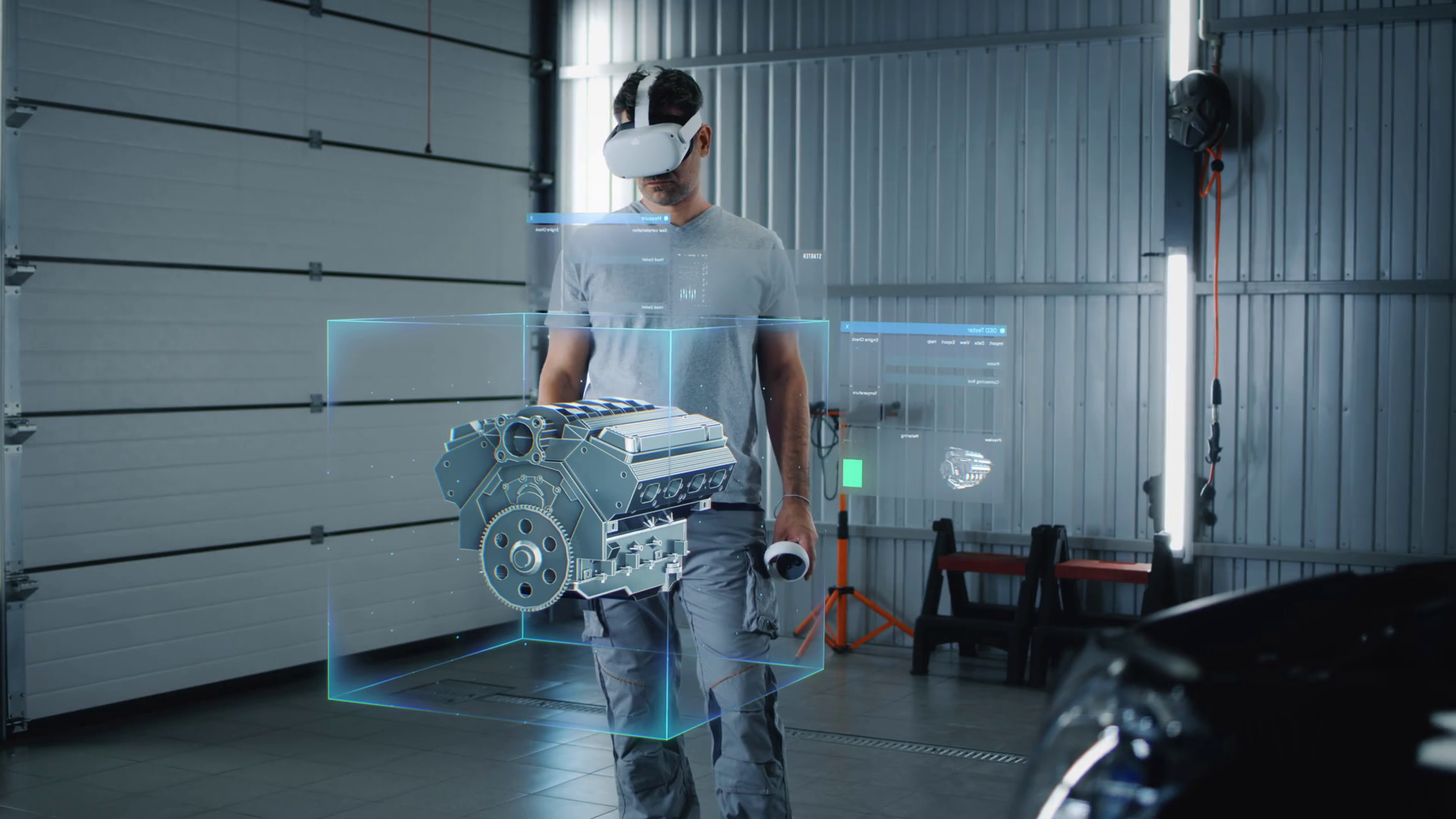 An Engineer Tests Health Of Car Engine In Stock Footage SBV-347171789 ...