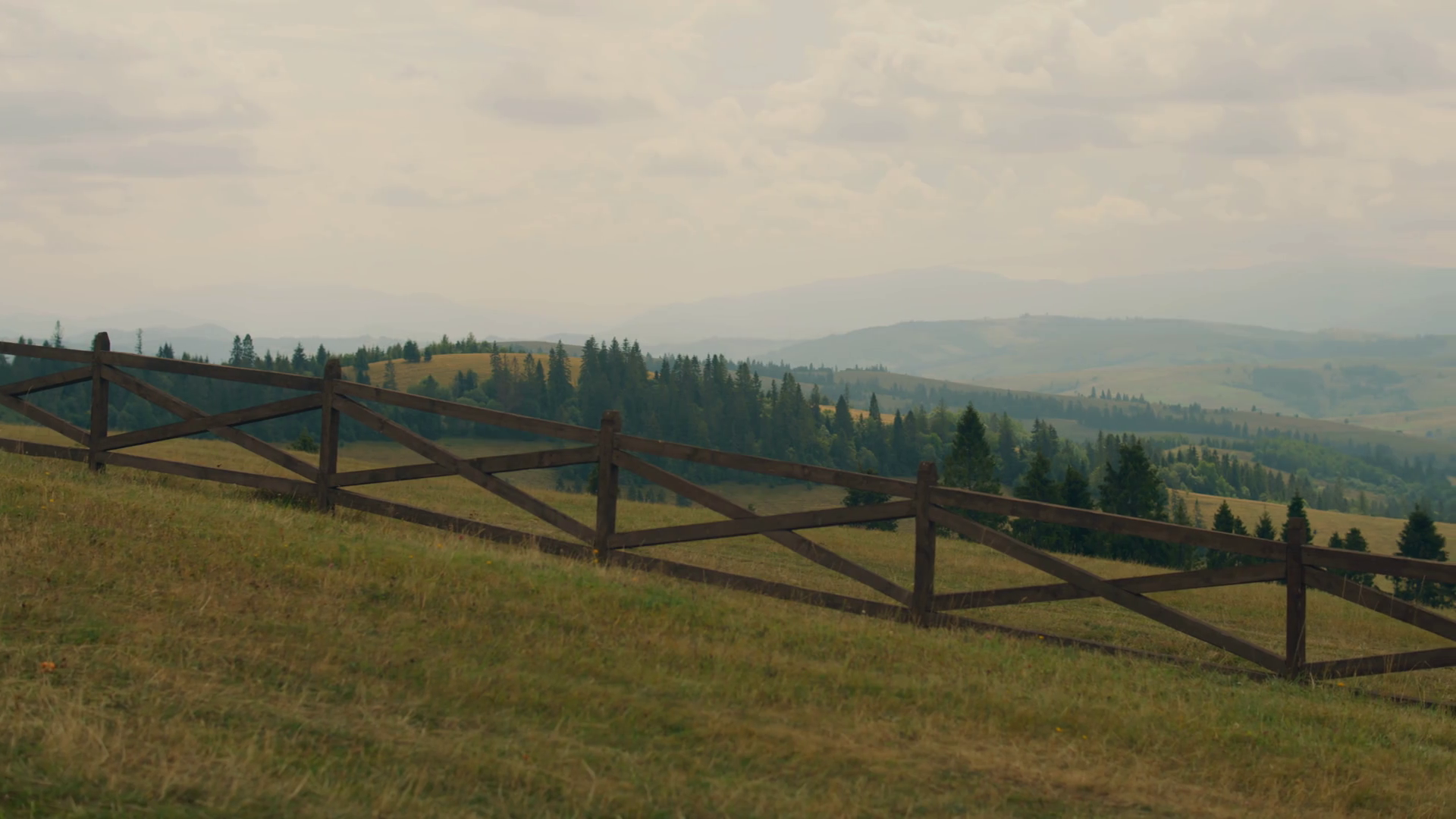 Panorama View On Beautiful Hills Valley Stock Footage SBV-347222300 ...