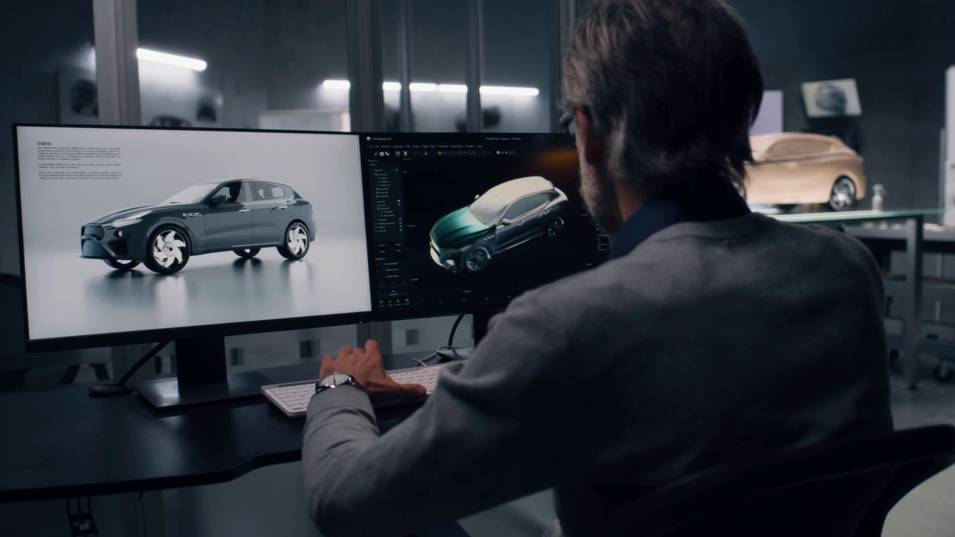 Two Male Automotive Designers Working On Stock Footage SBV-347235575 ...