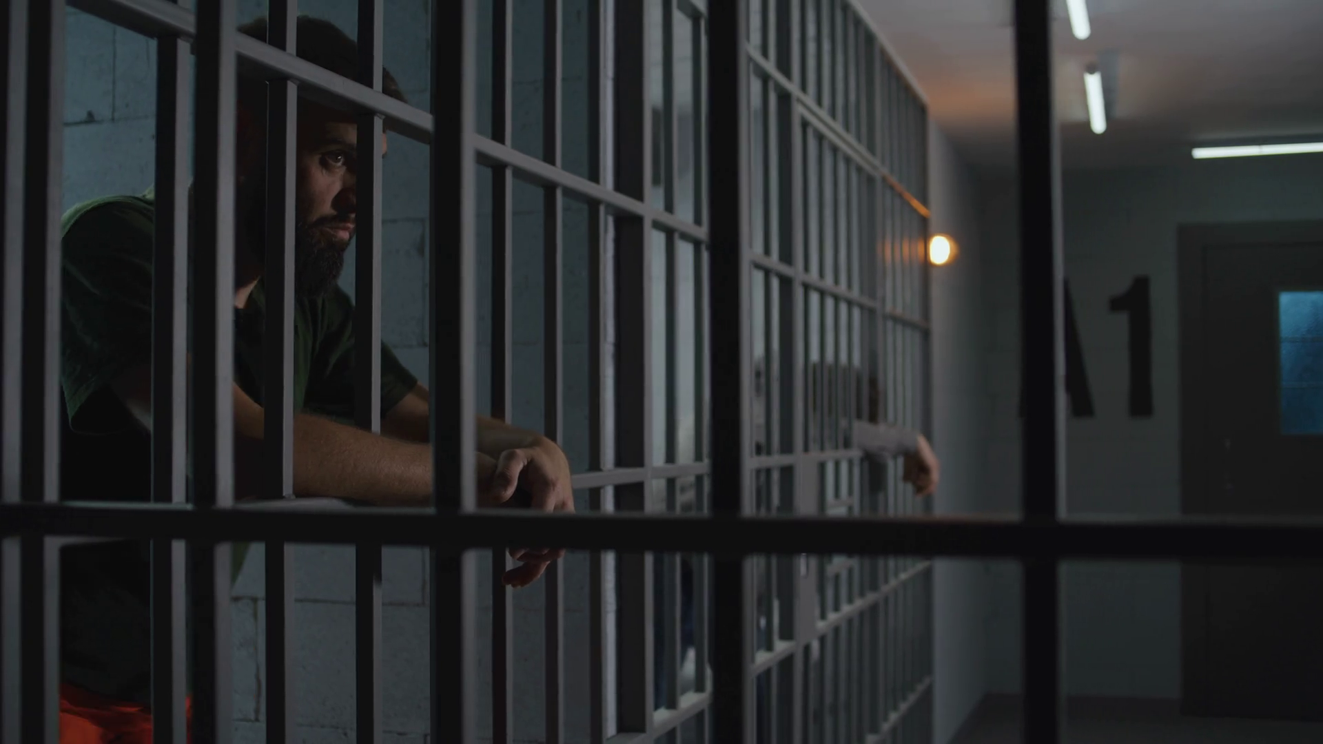 Aggressive Prison Employee Watches Criminals Stock Footage SBV ...