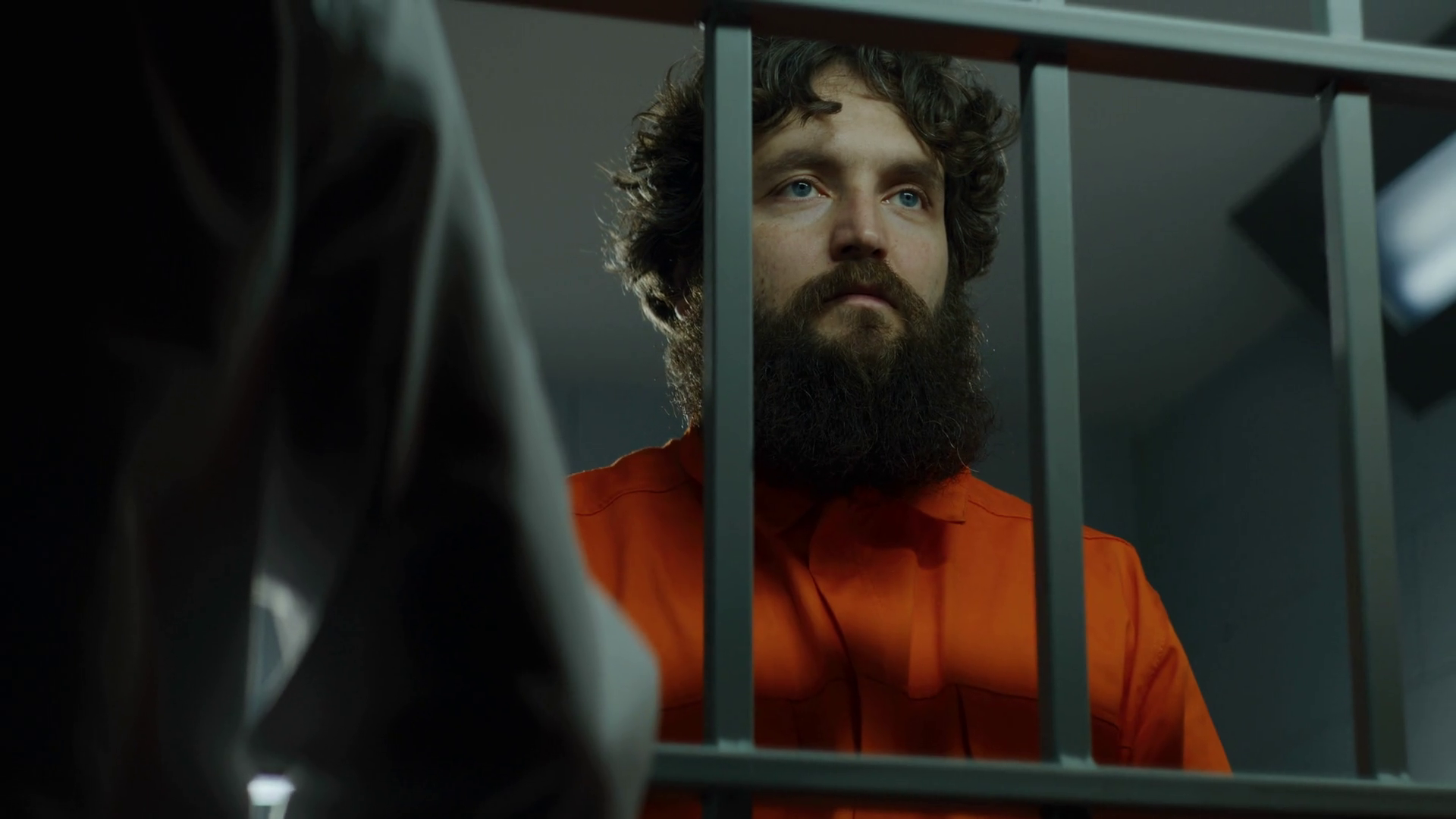 Jailer Gives Phone To Criminal Through Metal Stock Footage SBV ...