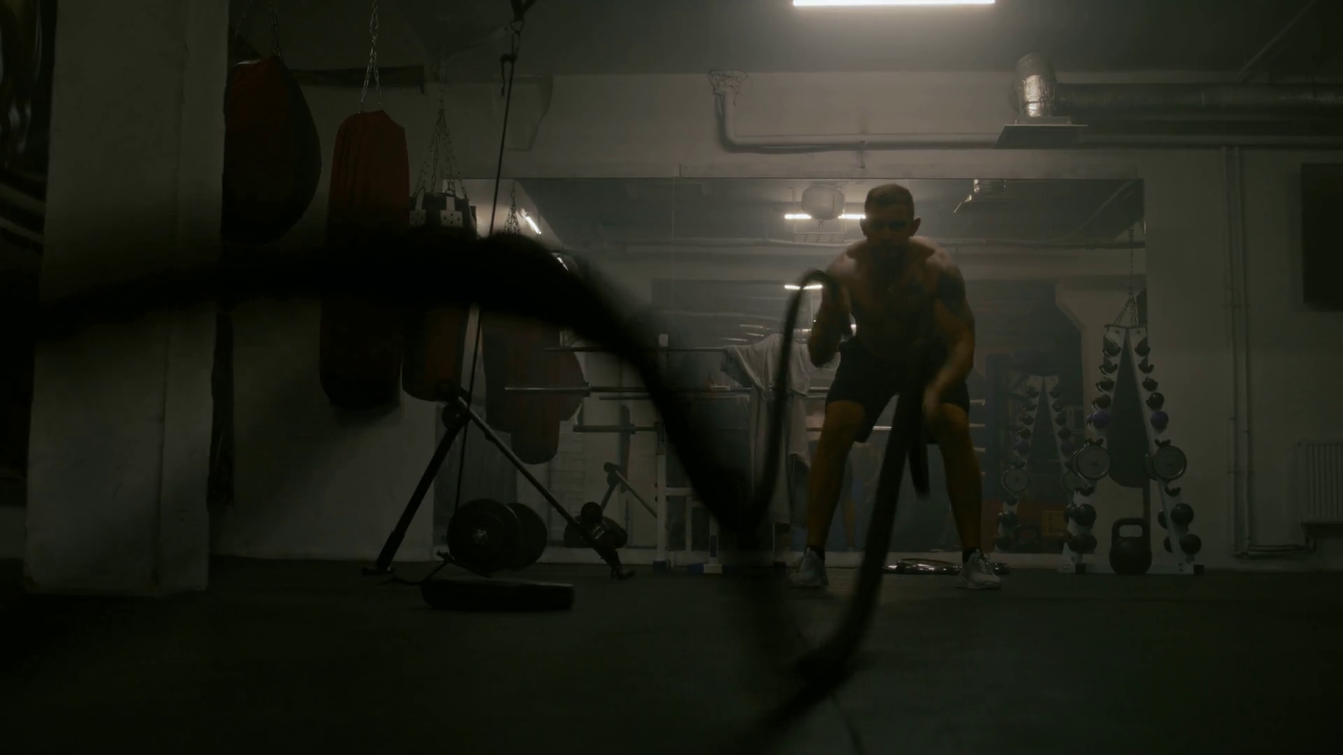 Professional Male Boxer Does Cardio Stock Footage SBV-348826189 ...