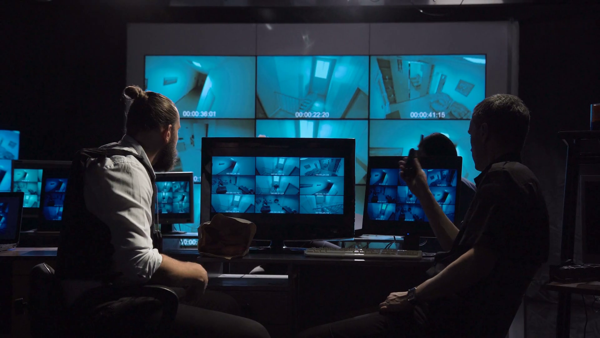 A Special Forces Policemen Surveillance Team Stock Footage SBV ...