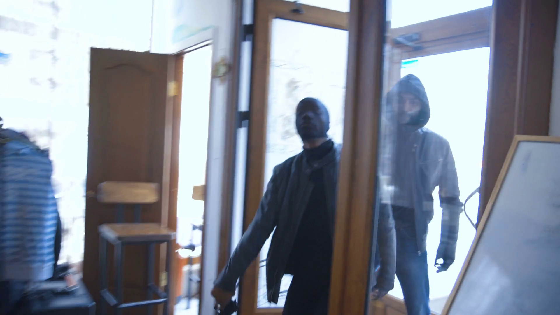 African Caucasian People Walking Into Shop Stock Footage SBV-313701595 ...