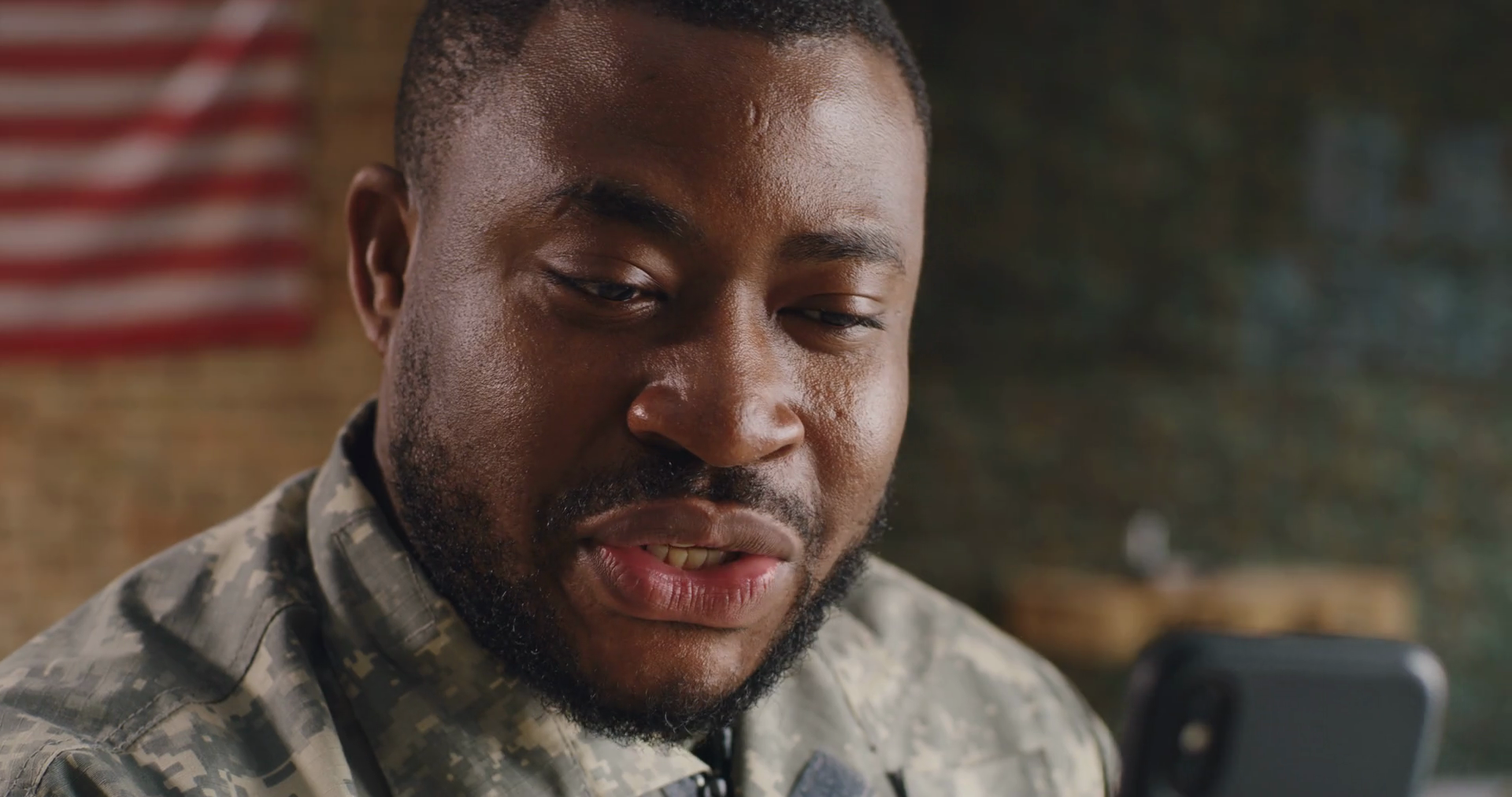 Black military man making video call Stock Video Footage 00:19 SBV ...