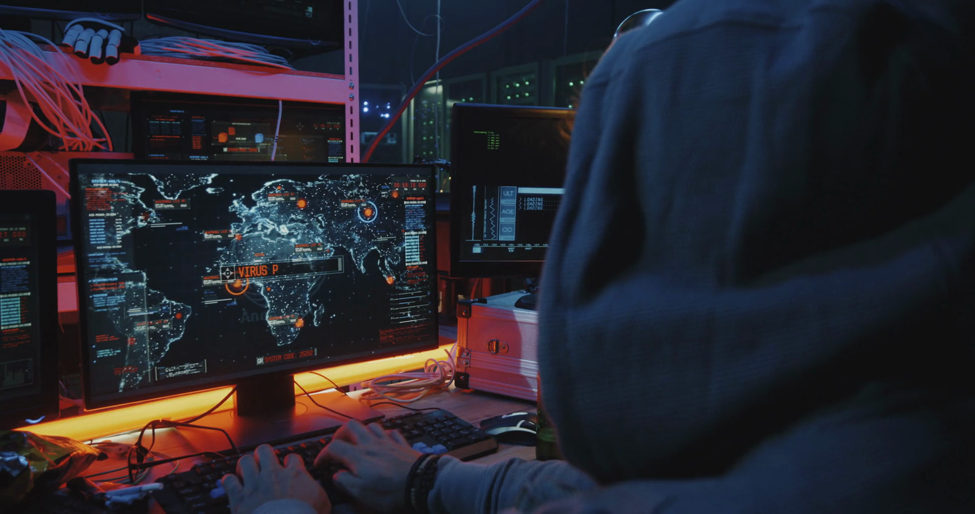 Close-up Shot Of Young Hacker Smoking Stock Footage SBV-337707454 ...