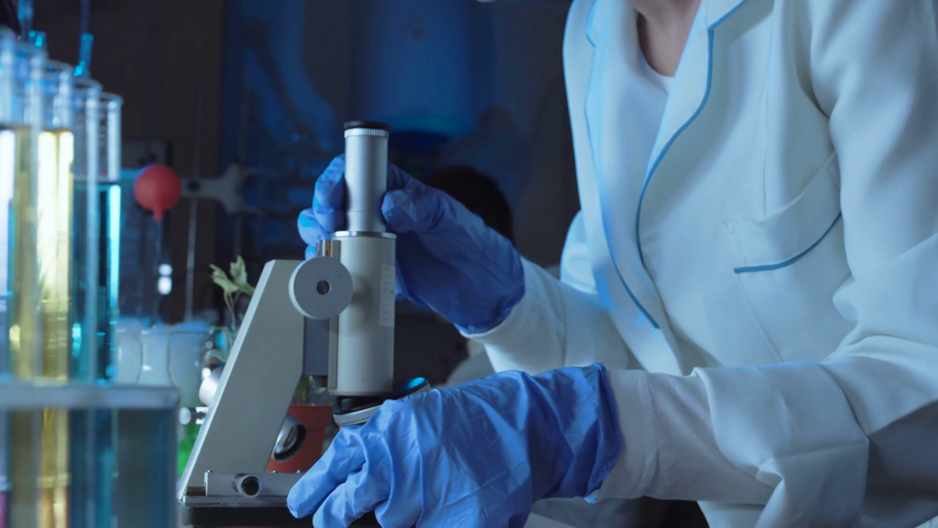Crop Young Female Scientist Looking Down Stock Footage SBV-315905169 ...
