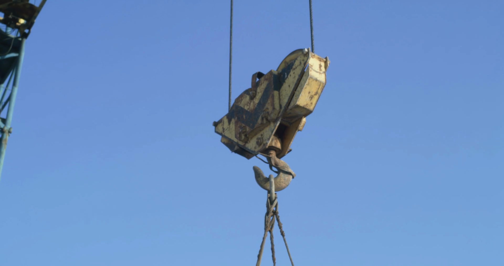 From Below Tracking Shot Of Tall Tower Crane Stock Footage SBV ...