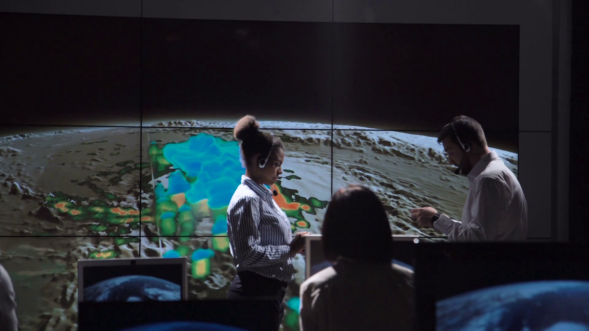 Group Of Professional Meteorologists Stock Footage SBV-318786989 ...