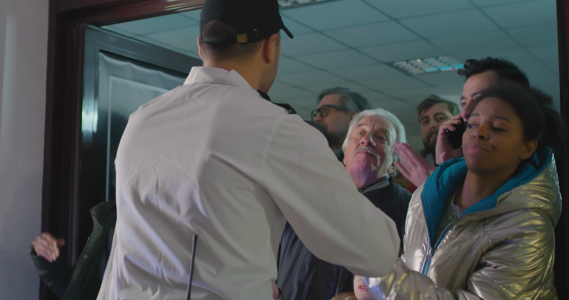 Male Security Guard Trying To Hold Mad Stock Footage SBV-338914336 ...