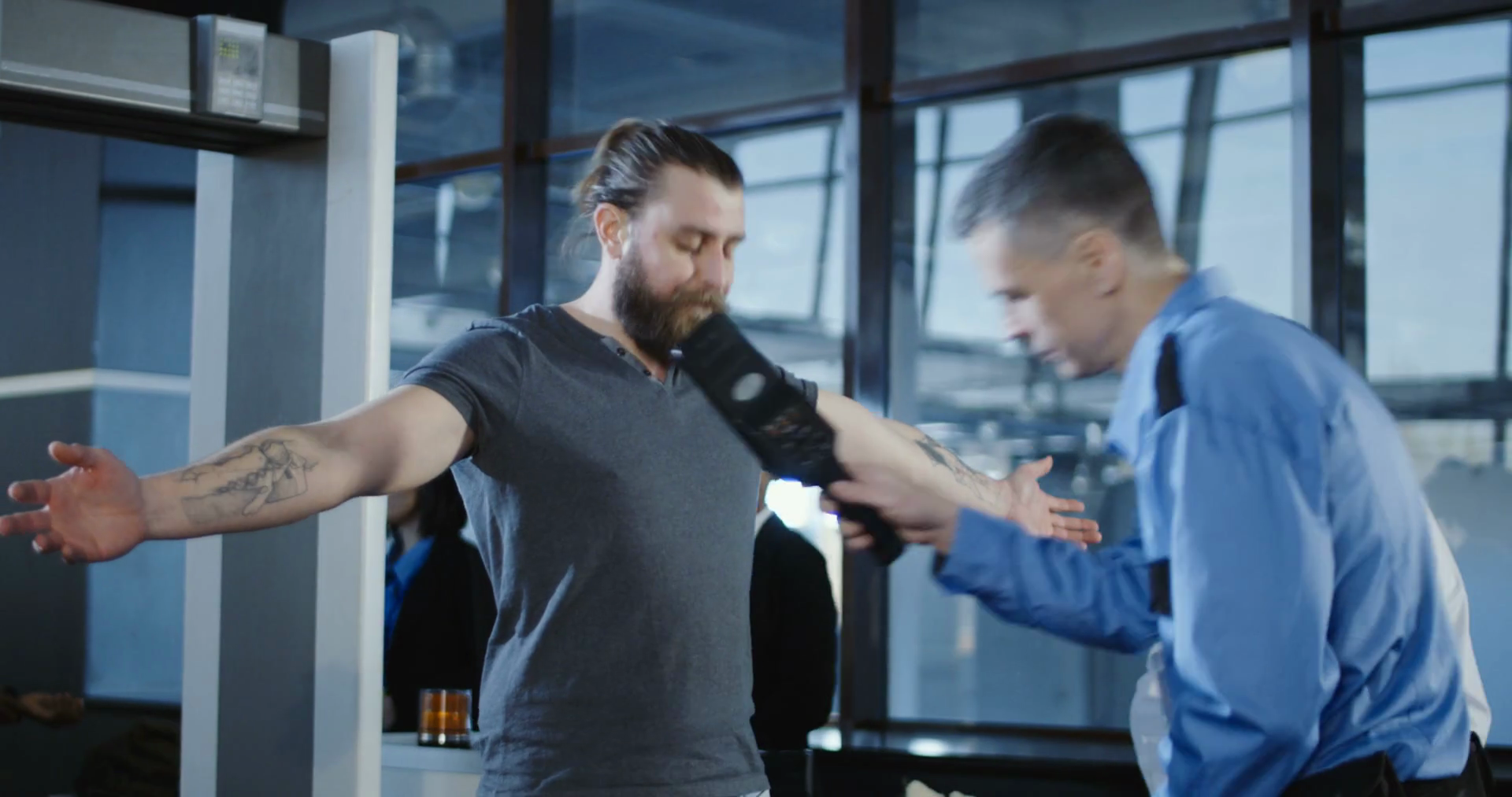 Man In Guard Uniform Conducting Checking Stock Footage SBV-321816705 ...