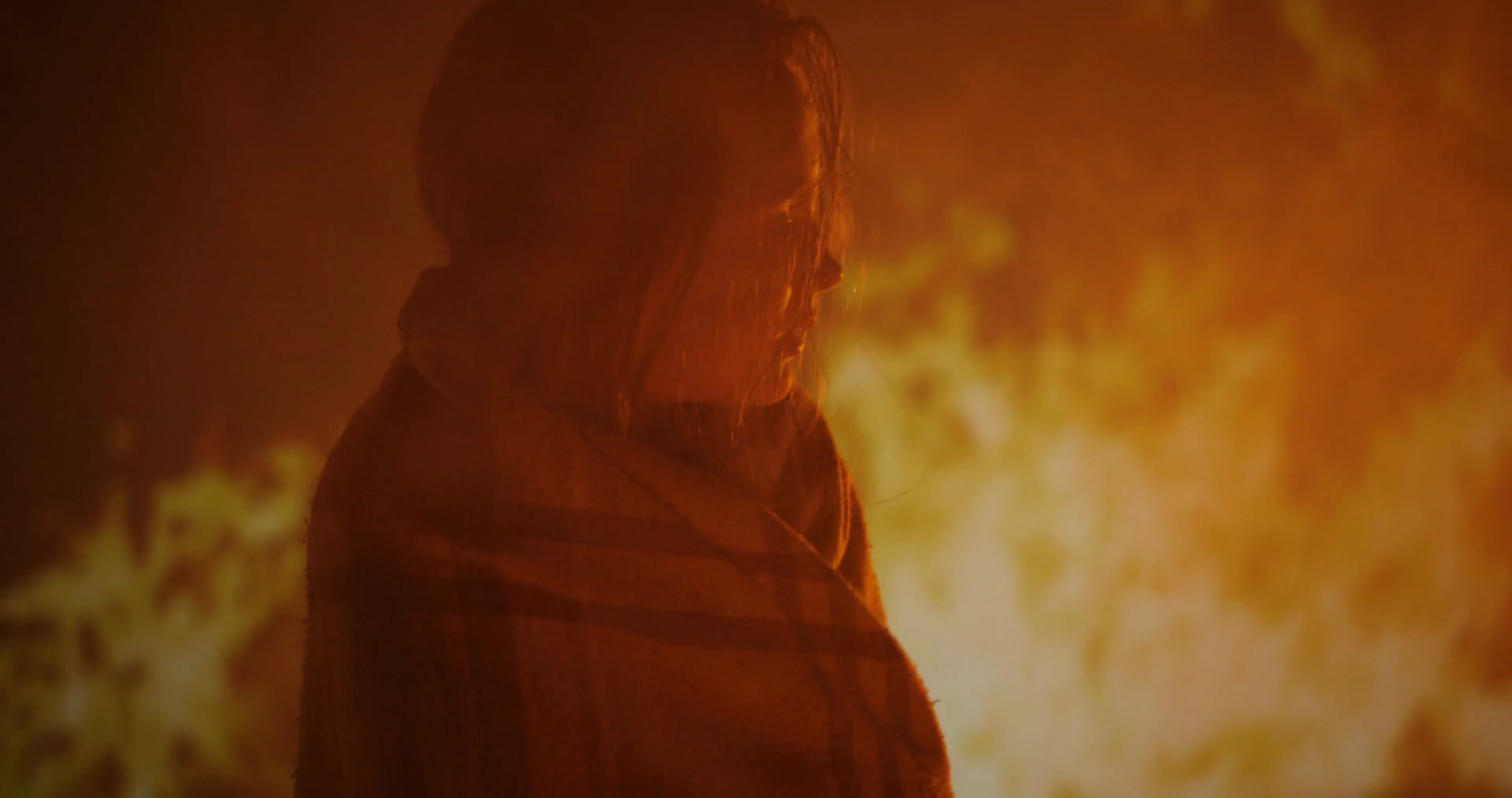 Medium Close-up Of Girl Trapped In Fire Stock Footage SBV-338109768 ...