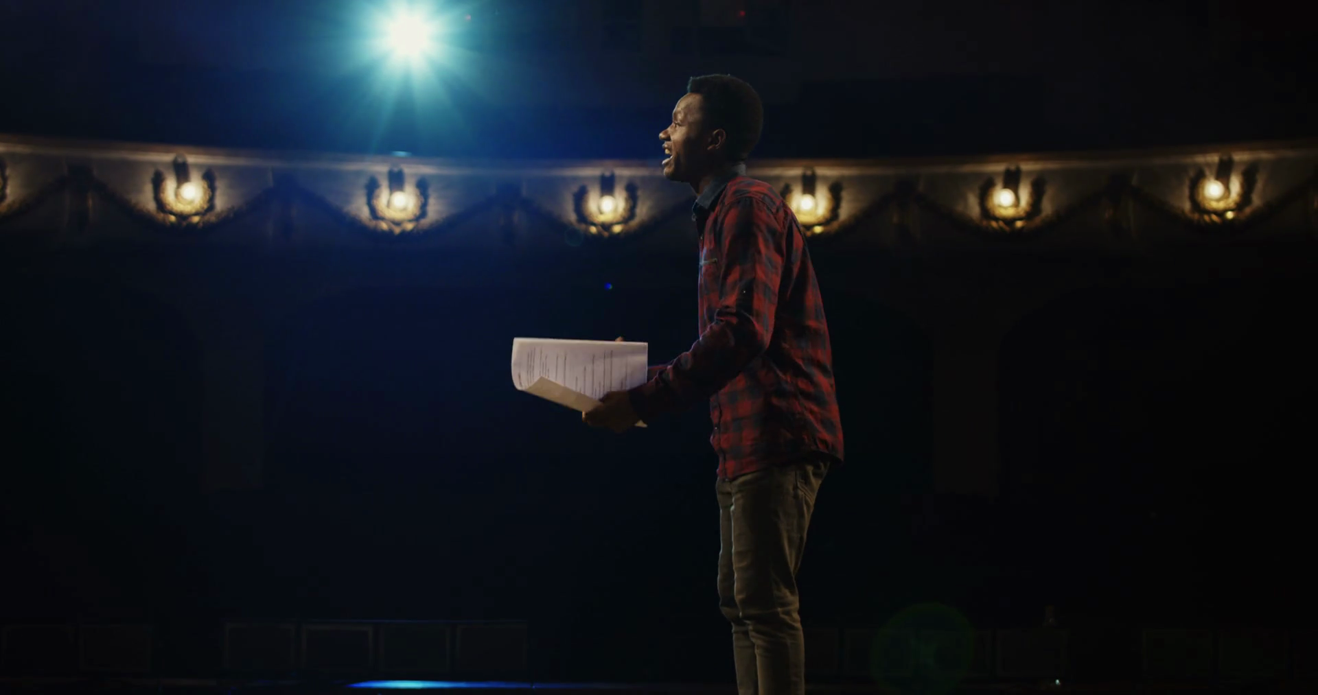 Medium Close-up Shot Of Actor Performing Stock Footage SBV-330428187 ...