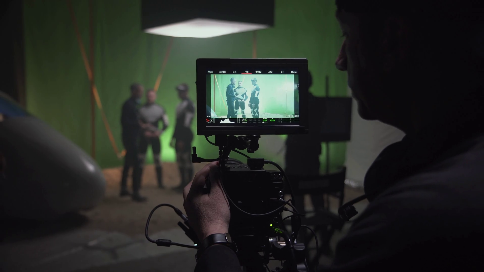 Medium Shot Of Cameraman Watching Stock Footage SBV-338161613 - Storyblocks