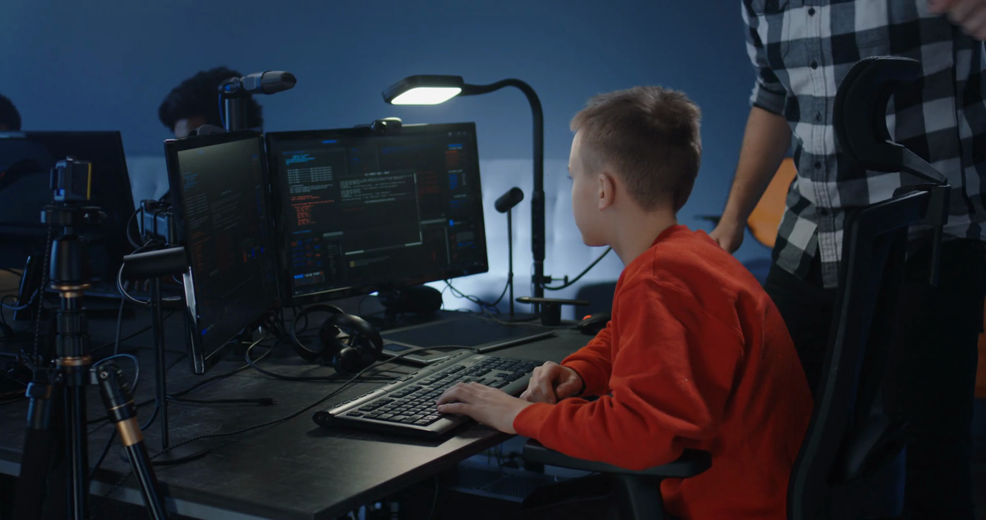 Medium Shot Of Child Programmer Getting Stock Footage SBV-338169803 ...
