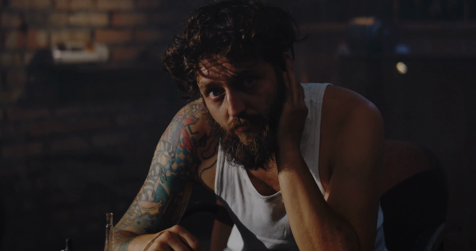 Medium Shot Of Depressed Drug Addict Sitting Stock Footage SBV ...