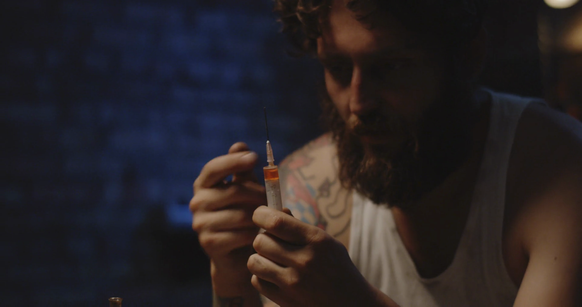 Medium Shot Of Drug Addict Heating Drug In Stock Footage SBV-336866975 ...