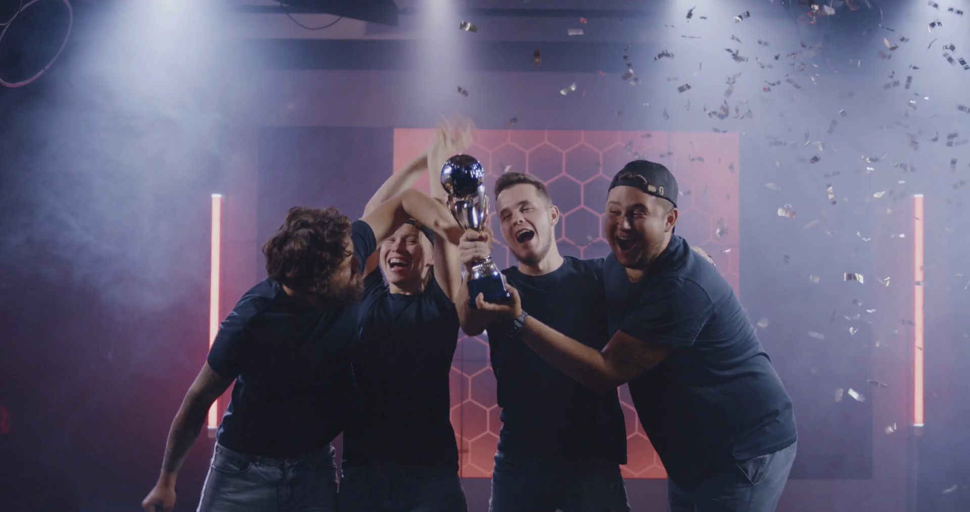 Medium Shot Of Gaming Tournament Team Stock Footage SBV-336696400 ...