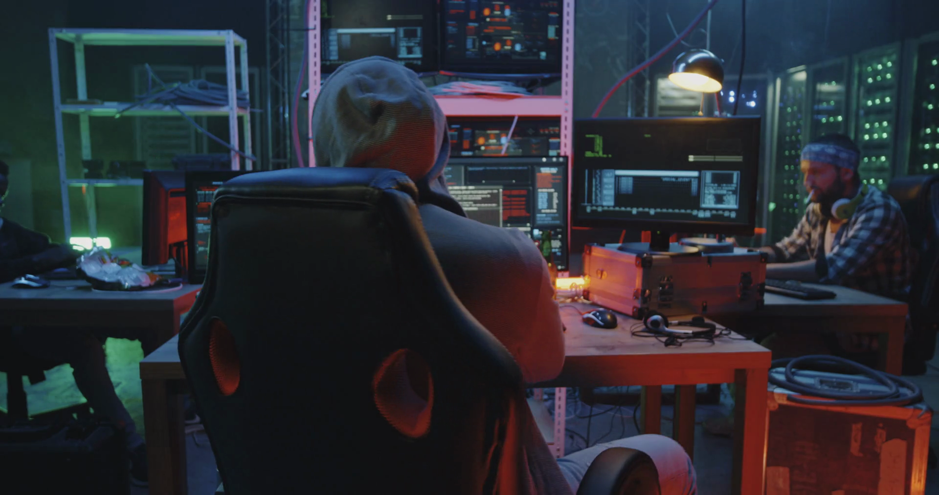 Young Hacker Taking Break Getting Back To Stock Footage SBV-337706720 ...