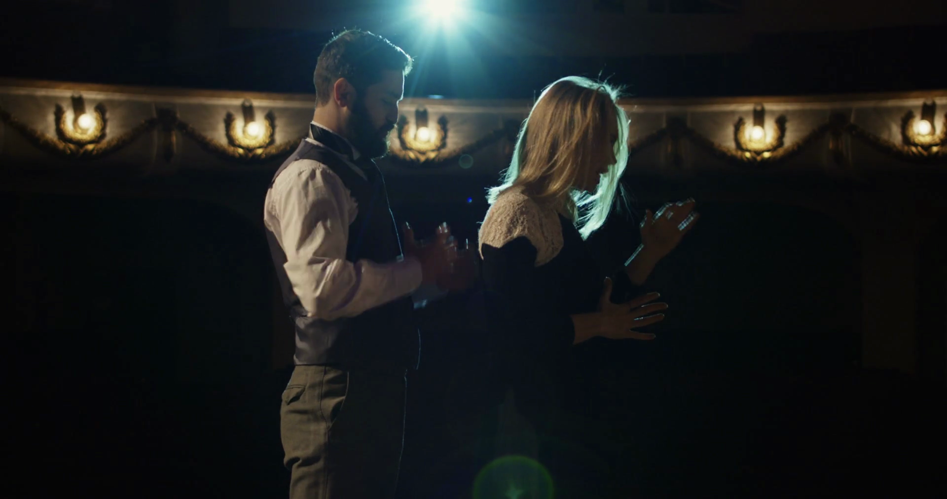 Medium Shot Of Actor Actress Rehearsing Stock Footage SBV-330425905 ...