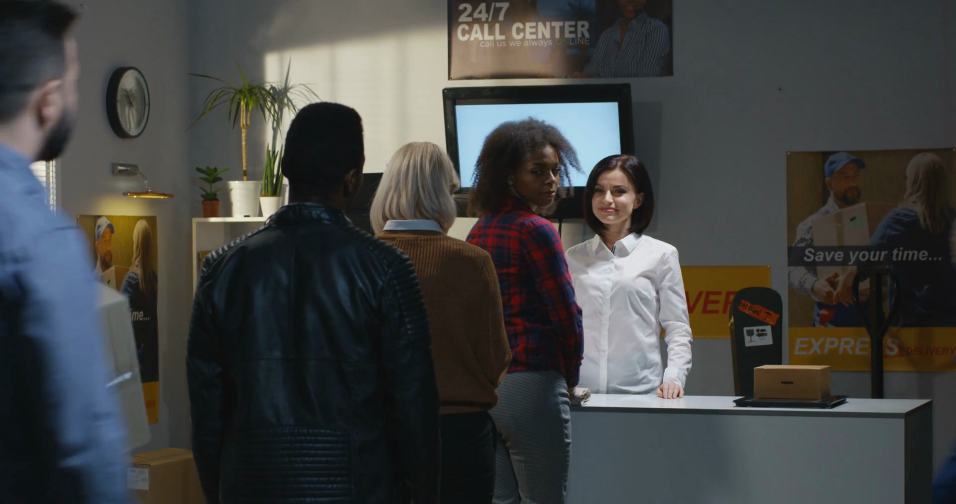 Medium Shot Of Impatient Customer Standing Stock Footage SBV-333542895 ...