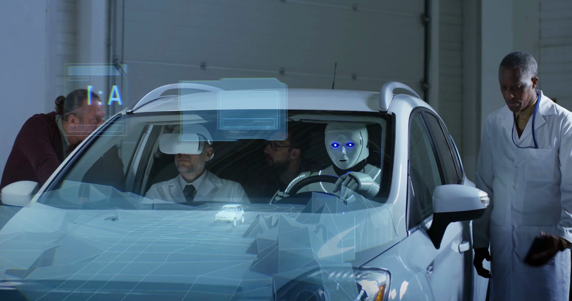 Medium Shot Of Four Male Scientists Testing Stock Footage SBV-336851352 ...