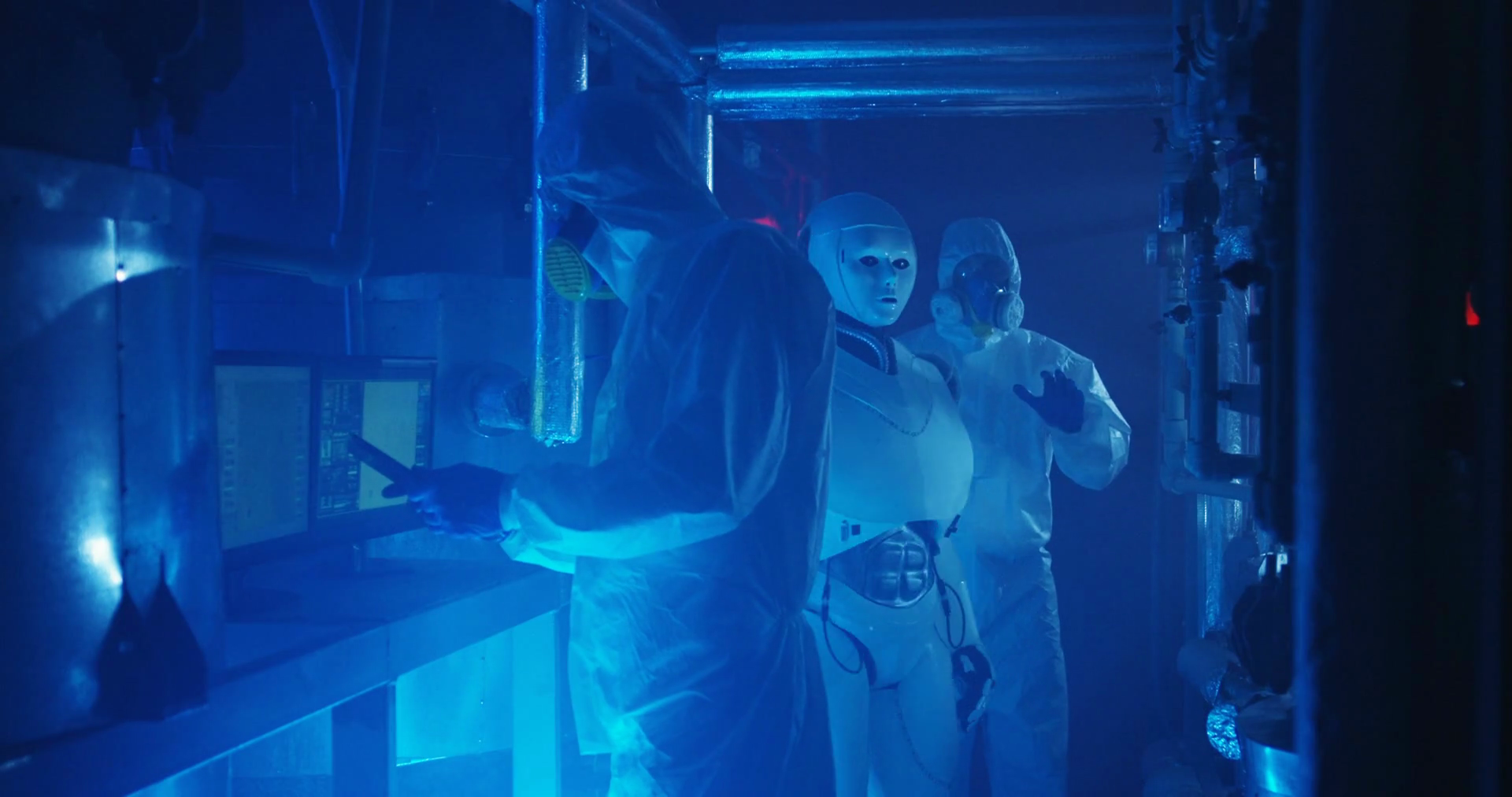 Medium Shot Of Scientists Testing Humanoid Stock Footage SBV-335170674 ...