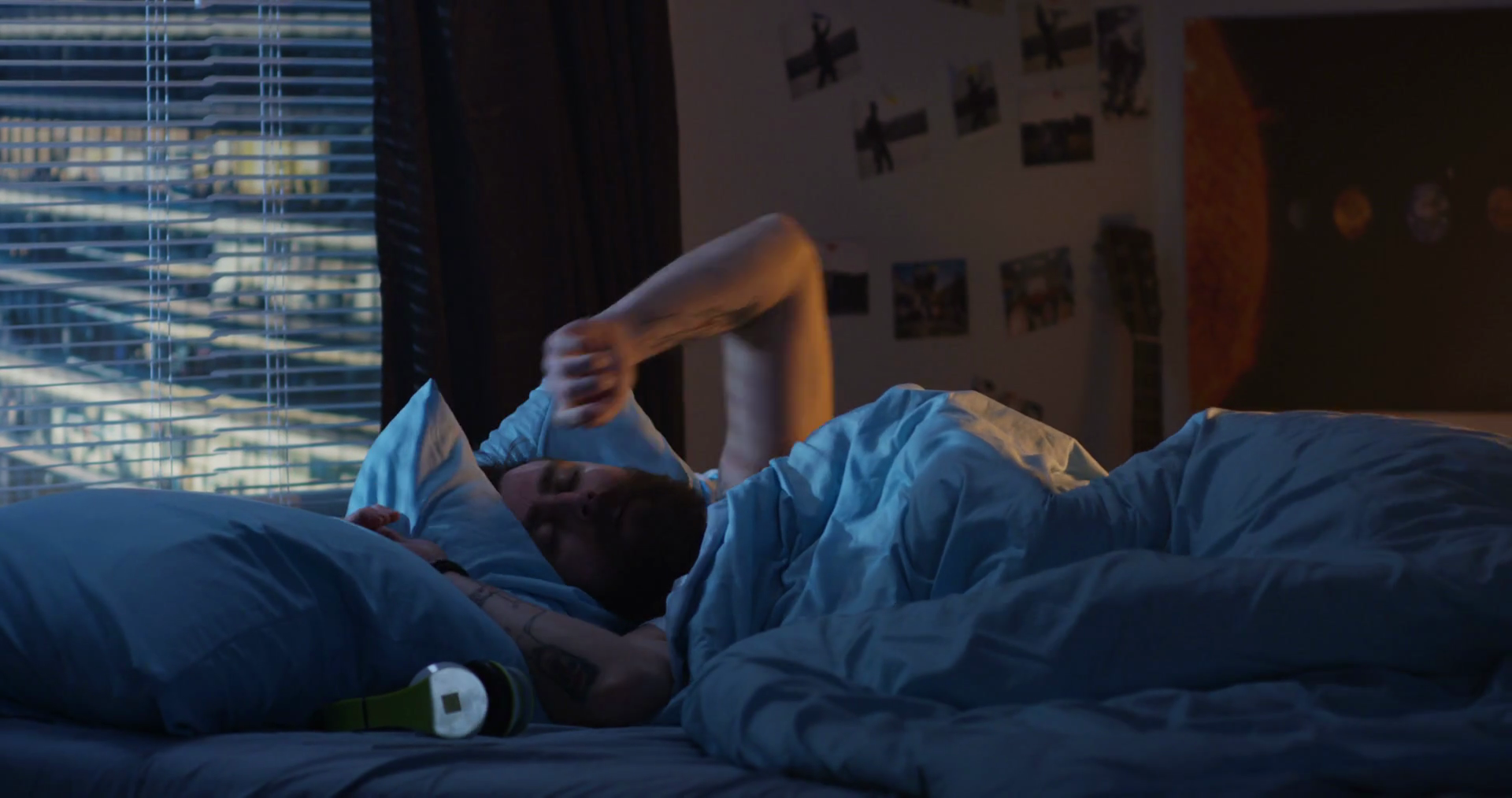 Medium Shot Of Stressful Man Waking Up Stock Footage SBV-333505808 ...