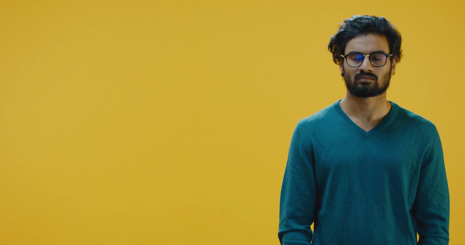 Young Man Gesturing To Right Stock Footage SBV-338078314 - Storyblocks