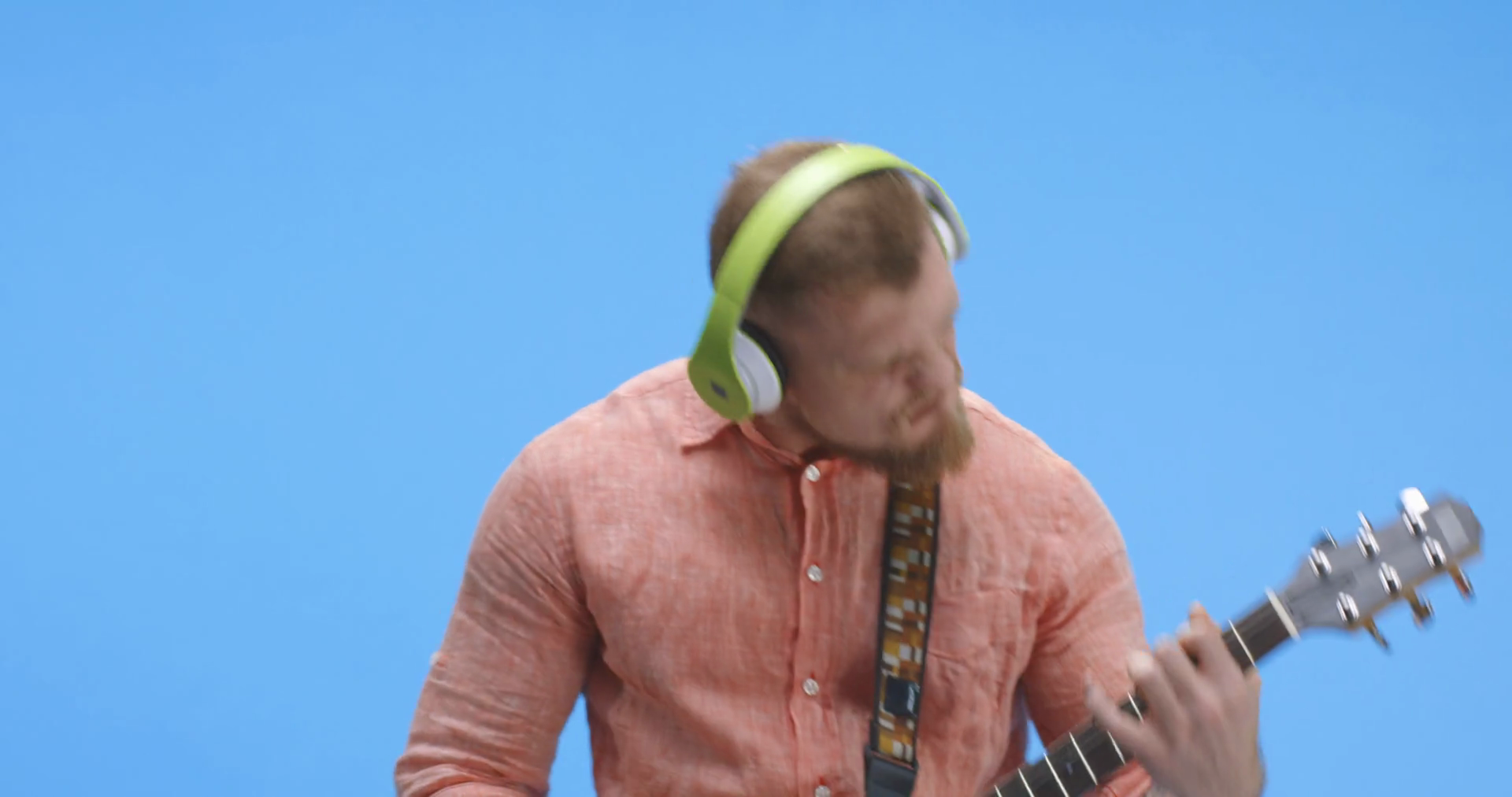 Medium Shot Of Young Man Rocking Out On Stock Footage SBV-337980059 ...