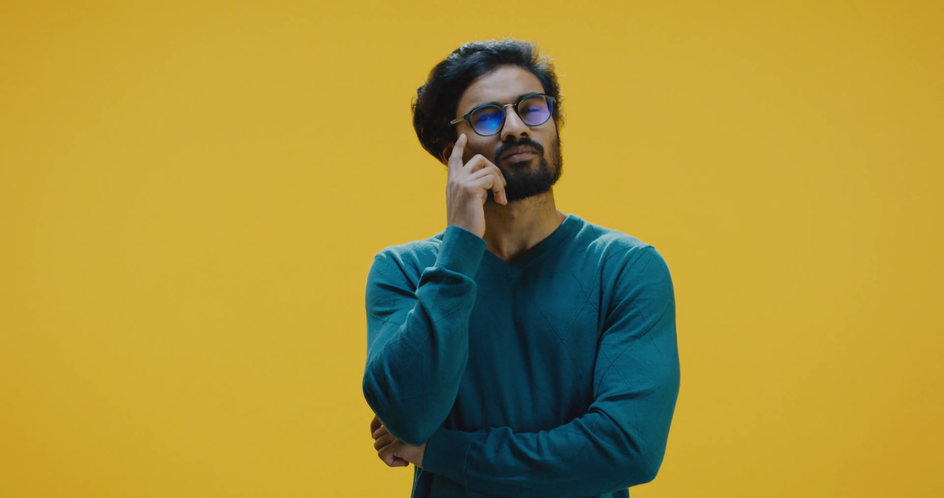 Thoughtful Young Man In Close-up Stock Footage SBV-338078722 - Storyblocks