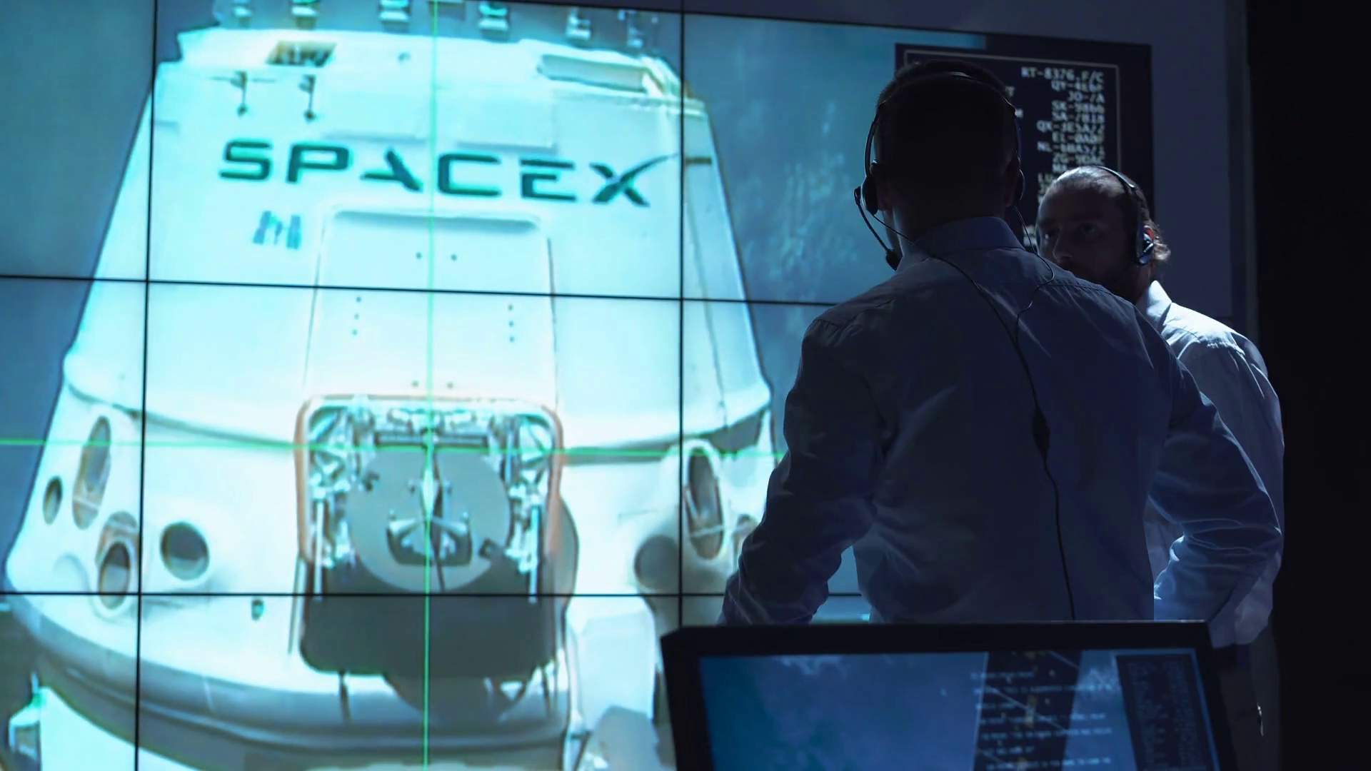 People In Space Mission Control Center Stock Footage SBV-316895951 ...