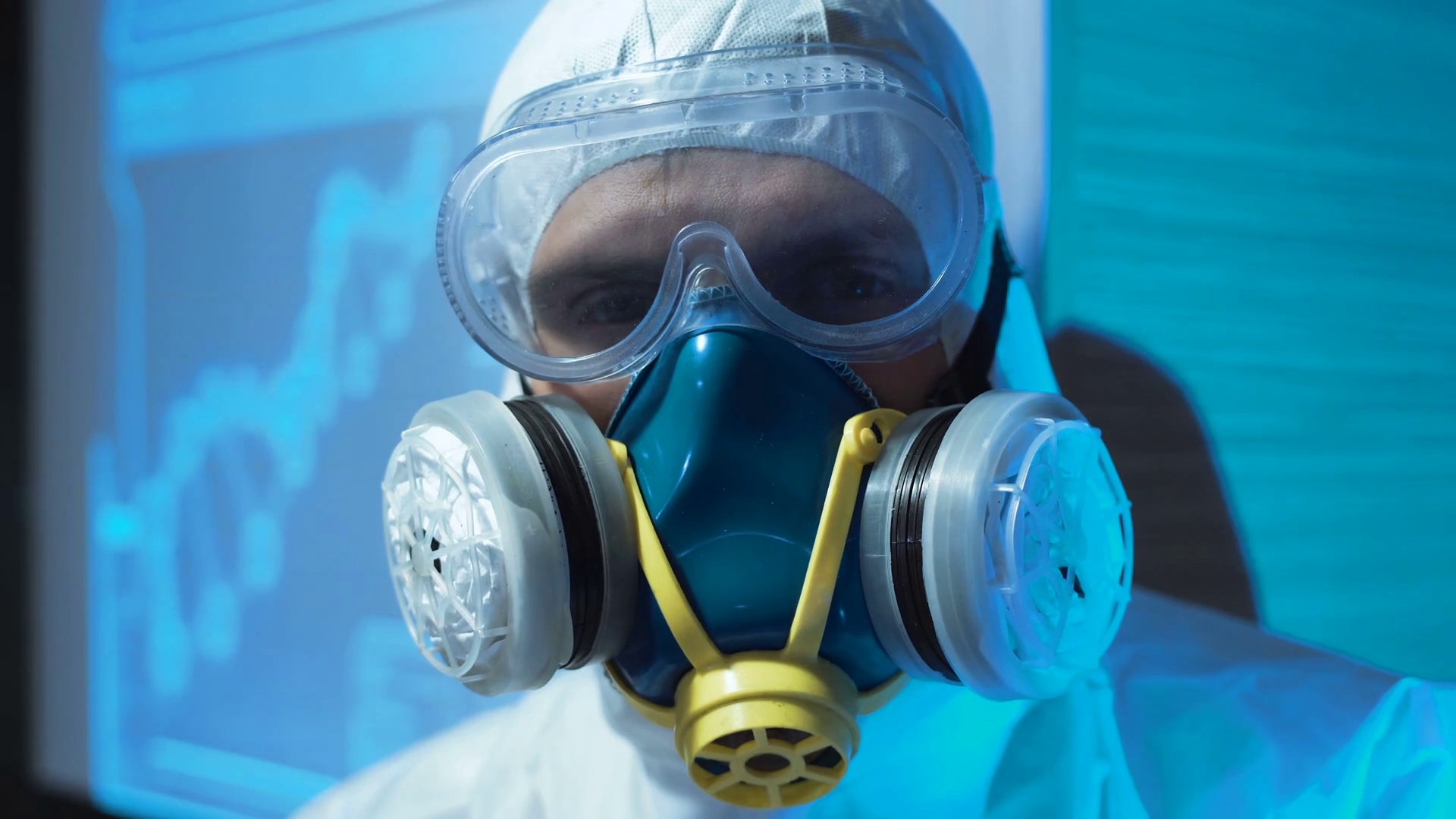 Person In Laboratory Wearing Biohazard Suit Stock Footage SBV-315901819 ...