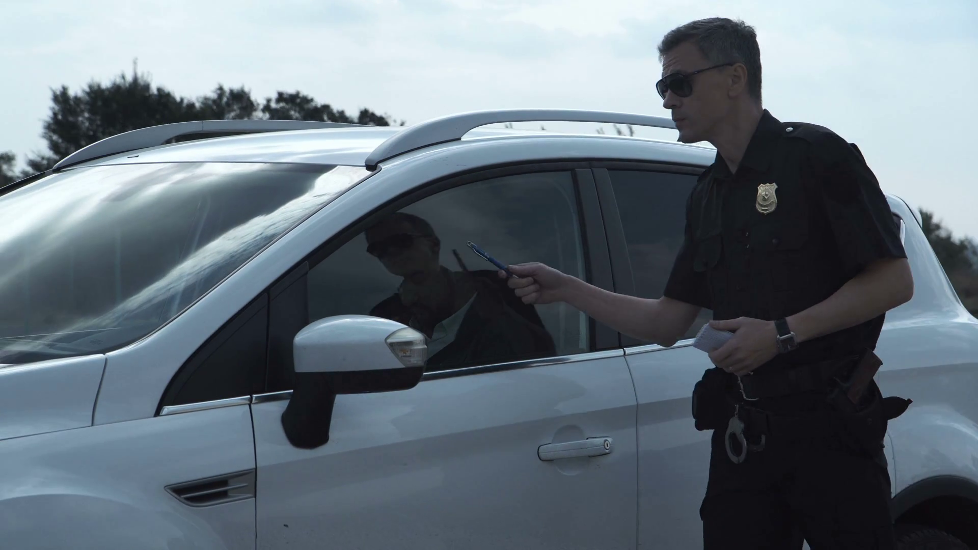 Police Officer Ordering Delinquent To Leave Stock Footage SBV-318247081 ...