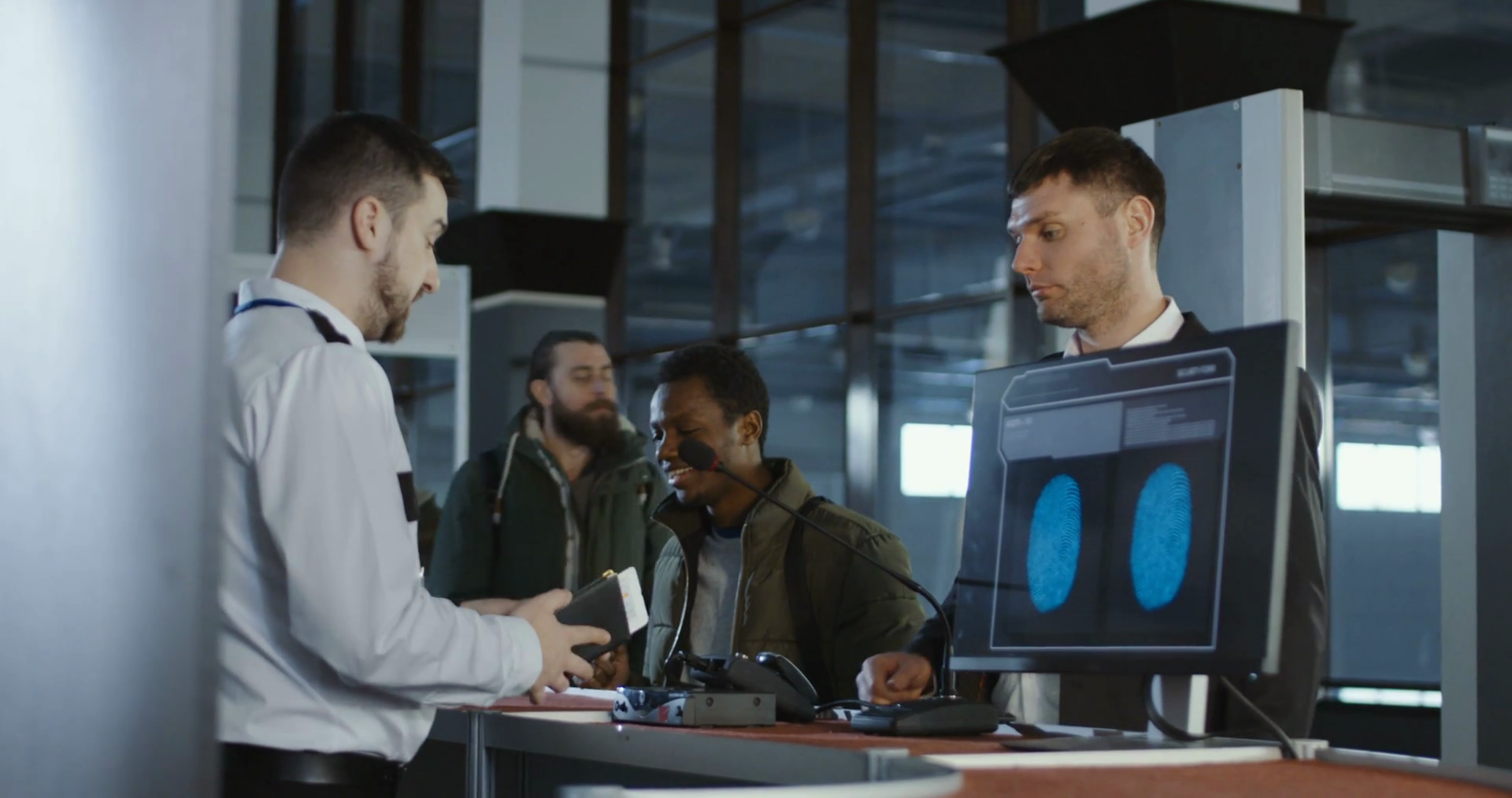 Security Officer Checking Male Passenger Stock Footage SBV-321809901 ...