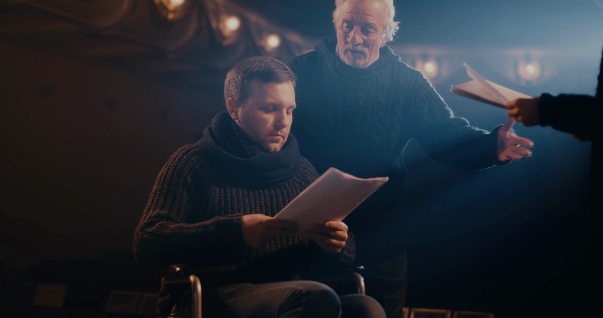 Senior Stage Director Giving Instructions To Stock Footage SBV ...