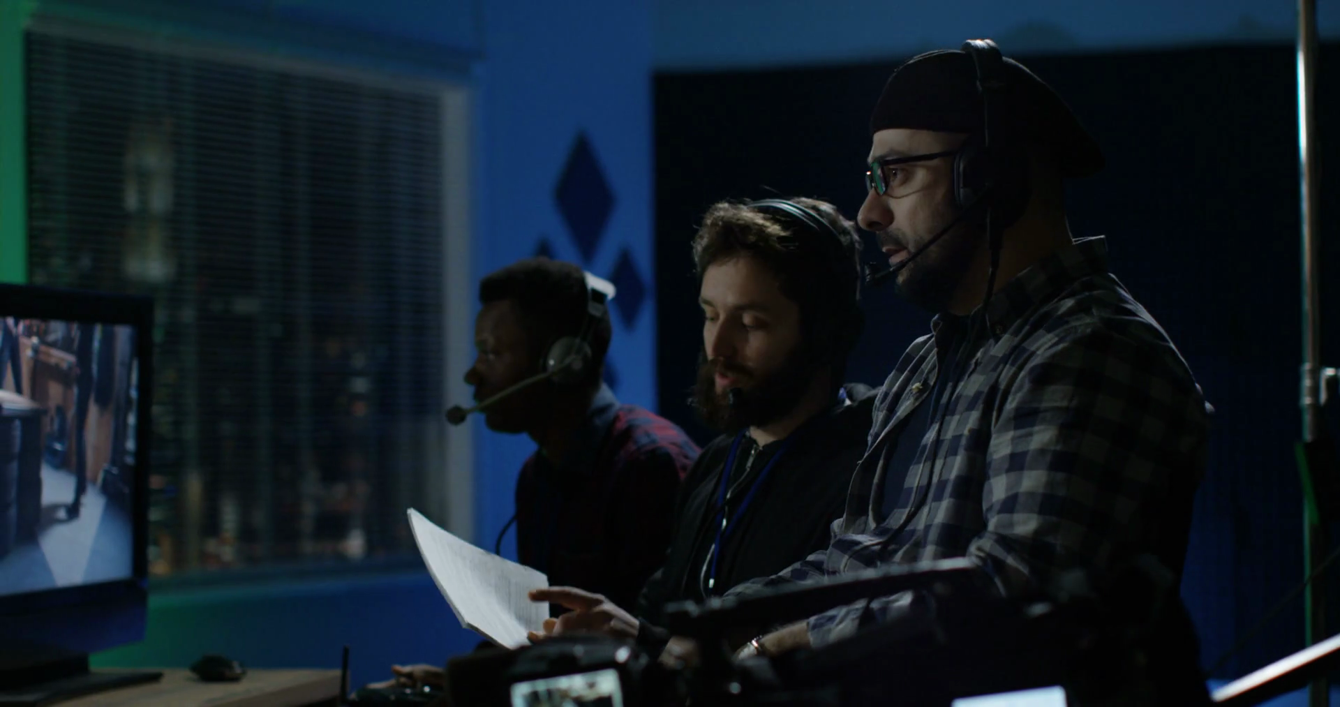Side View Of Diverse Men In Headsets Working Stock Footage SBV ...