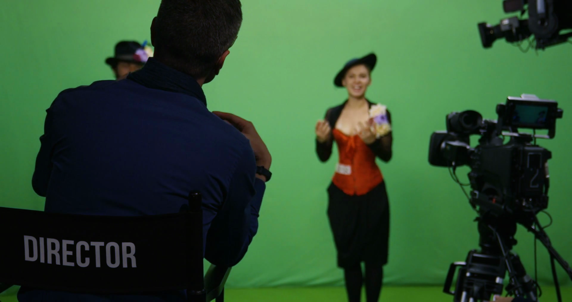 Slow Motion Shot Of Director Talking To Stock Footage SBV-330324514 ...